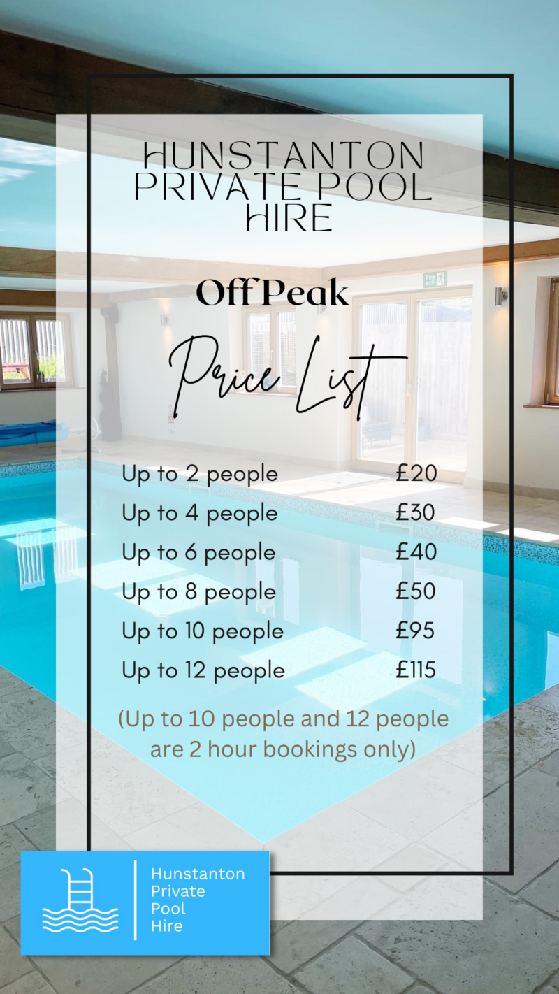 Prices - Hunstanton Private Pool Hire!